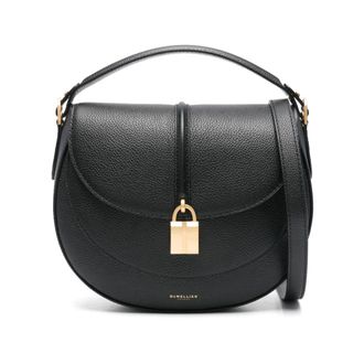 DeMellier Femme, Sacs, Noir, Taille: ONE Size Sac Bandouli&egrave;re Noir &agrave; Rabat