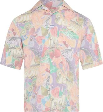 Martine Rose Homme, Chemises, Multicolore, Taille: XL Chemise &agrave; Manches Courtes Imprim&eacute; Fruits