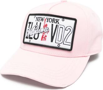 Dsquared2 Baseballkappe mit New York-Patch - Rosa