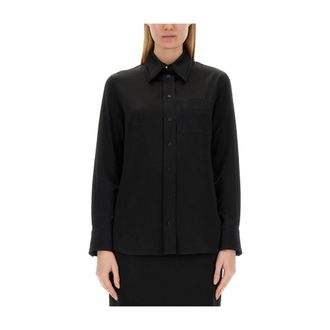 Lanvin Femme, Blouses et Chemises, Noir, Taille: 36 FR Chemise Chic en Cr&ecirc;pe de Chine