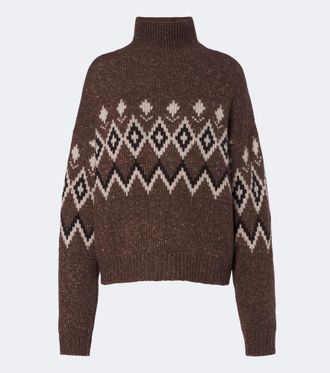 Lisa Yang Pull Gudrun en jacquard de cachemire