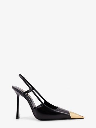 Saint Laurent Jeanne leather pumps with metal toe - SAINT LAURENT - gender_Woman