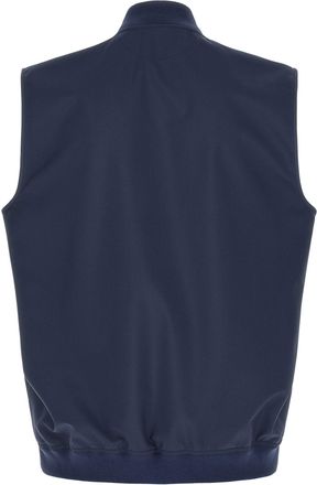 Brunello Cucinelli Logo-Embroidered Nylon Vest - Navy