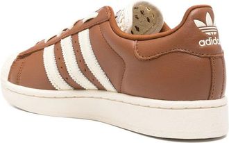 adidas Calf Leather Low-Top Sneaker - Brown