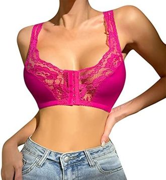 Generic Soutien-gorge sexy en dentelle sans fil pour femme Taille S 6XL Grande taille 2026, violet, 5XL