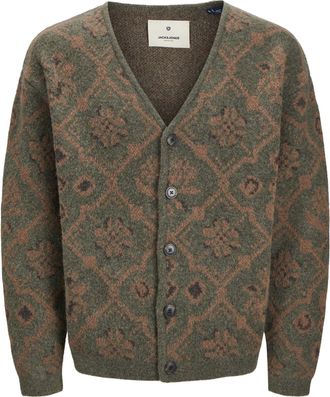 Jack & Jones Male Strickjacke All Over Print Strickjacke
