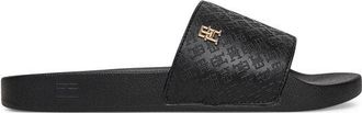 Tommy Hilfiger Pantoletten Th Monogram Poolside FW0FW08525 Schwarz
