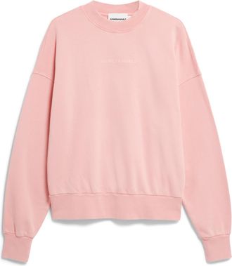 Armedangels Damen Sweatshirt aus Bio-Baumwolle ALIZAA GMT DYE Oversized Fit Deep Rosalilly