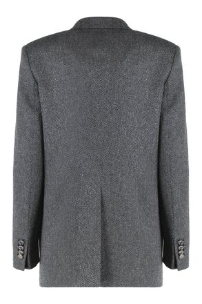 Tagliatore Womens Double-Breasted Jacket J-Jasmine Grey Wool Blazers