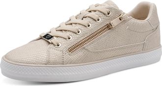 Marco Tozzi Marco Tozzi Damen Sneaker Schn&uuml;rung und Rei&szlig;verschluss Modern, metallic (Champagne), 36 EU