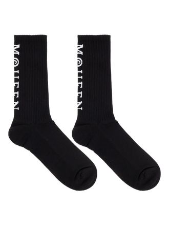 Alexander McQueen chaussettes à logo brodé - Noir