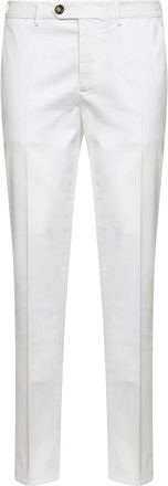 Brunello Cucinelli Homme, Pantalons, Blanc, Taille: L Pantalon Gabardine Coupe Italienne