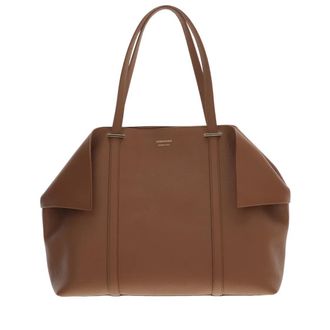Ferragamo Hobo Bags - Trapezoidal Leather Shoulder Bag With Golden Accen - Gr. unisize - in Braun - f&uuml;r Damen