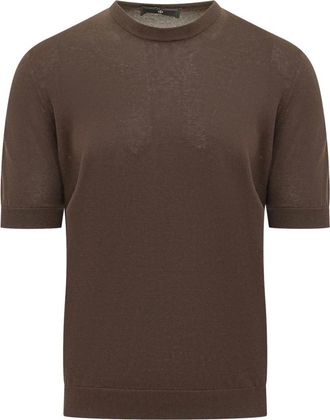 FILIPPO DE LAURENTIIS Homme, Pulls, Brun, Taille: L T-shirt Tricot Col Rond