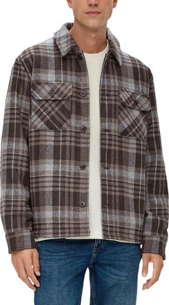 s.Oliver Herren 130.12.209.16.150.2116715 Jacke langarm, brown check 5B504F, XXL