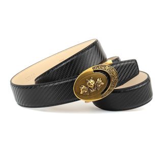 Anthoni Crown Herren Automatikg&uuml;tel in Karbon KB4HWKB10 G&uuml;rtel, Schwarz, 110