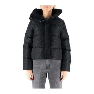 Colmar Femme, Vestes, Noir, Taille: 38 FR Veste matelass&eacute;e &agrave; capuche et imprim&eacute; animal