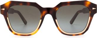 Ahlem Pont Marie Sonnenbrille mit eckigem Gestell - Braun