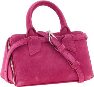 The Attico Friday Suede Top Handle Bag - Fuchsia