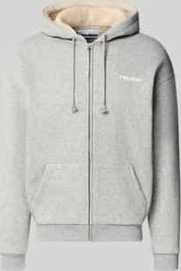 Review Regular Fit Sweatjacke aus Baumwoll-Mix mit Teddyfutter