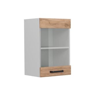 Vicco Meuble de cuisine haut vitr&eacute; R-Line, Ch&ecirc;ne de force dor&eacute;, 40cm