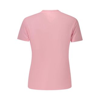 Tommy Hilfiger Embroidered Logo Cotton T-Shirt - Pink