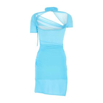 Coperni Hellblaues Netz Mini-Kleid Coperni