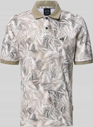 A|X Armani Exchange Regular Fit Poloshirt im Allover-Look mit Label-Stitching