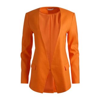 Alice & Olivia Corbin Kragenloser Schr&auml;ger Blazer - - Jackets - Damen - Orange - 2XS