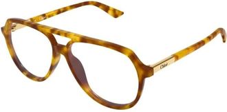 Chlo&eacute; Femme, Accessoires, Brun, Taille: 57 MM Aviator Eyeglasses