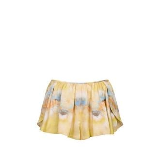 Zimmermann Short court taille basse &agrave; volants en soie