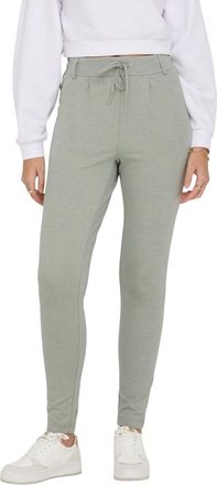 Only Damen Onlpoptrash Life Easy Col Pant PNT Noos Regular Fit Hose Mit Kordelzugverschluss Für Lounge Und Freizeit, Lily Pad/Detail:melange,XS / 32L
