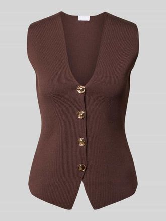 Jake*s Strickweste mit V-Ausschnitt und Knopfleiste