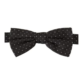 Dolce & Gabbana Seidenfliege Schwarz Grau Polka Dot - - Accessories - Herren - Schwarzk - ONE SIZE