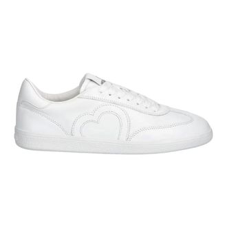 Love Moschino Femme, Chaussures, Blanc, Taille: 41 EU Baskets en cuir