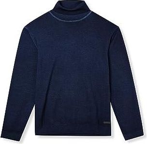 Pierre Cardin Pull &agrave; col rond en tricot pour homme | Pull basique en tricot | Coupe moderne, Dark Sapphire 5037 6319, M