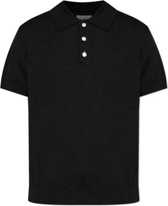 Casablanca Homme, Tops, Noir, Taille: S Polo Monogramme