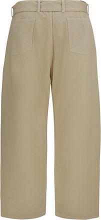 Magda Butrym Wide-Leg Cotton Trousers - Beige