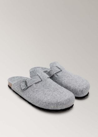Mango Chaussons en feutre gris - Femme - 36 - MANGO