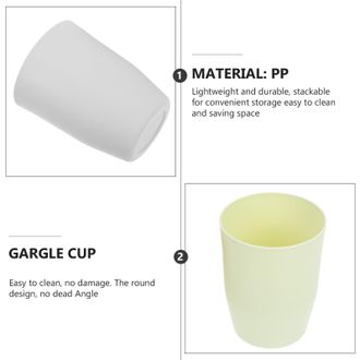 Garneck 10 St&uuml;ck Mundwasserbecher aus Robustem PP Stapelbare Zahnb&uuml;rstenhalter f&uuml;r Bad Reisen Farbig Gr&uuml;n Grau
