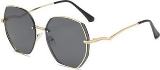 Generic Lunettes De Soleil Vintage &Agrave; Monture M&eacute;tallique For Hommes Et Femmes, Polaris&eacute;es, Id&eacute;ales For Les Photos Et Les F&ecirc;tes En Ext&eacute;rieur.(Black)