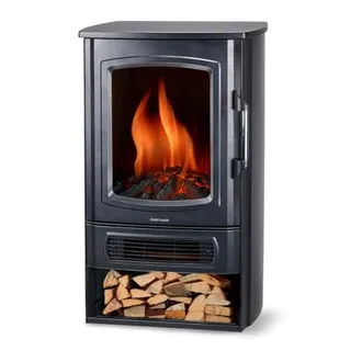 Alpina Elektrokamin mit Heizung und Kaminfeuer Helsinki ND-183 - Elektrischer Kamin mit Heizung - LED-Flammeneffekt - Einstellbarer Thermostat 1000 W - 2000 