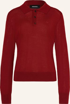 Dsquared2 Strick-Poloshirt rot
