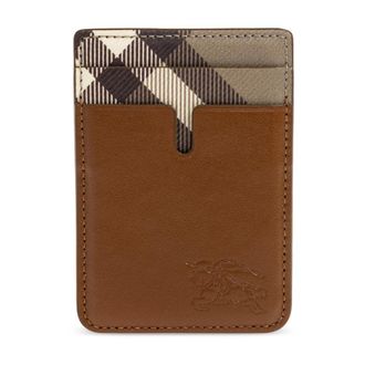 Burberry Femme, Accessoires, Brun, Taille: ONE Size &Eacute;tui &agrave; cartes Pop Check