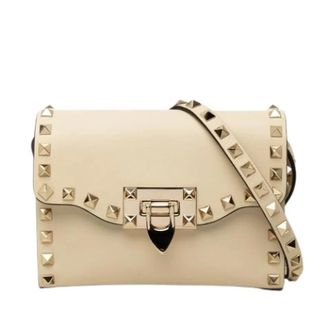 Valentino Pre-owned Vintage Studded Crossbody Bag - Femme - Pre-owned - Beige - Taille: ONE Size