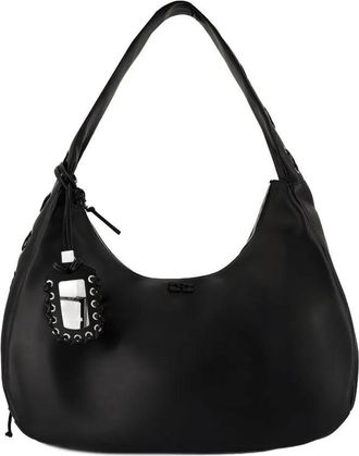 Ganni Hobo Bags - Bou Xxl Shoulder Bag - Leather - Black - Gr. unisize - in Schwarz - für Damen