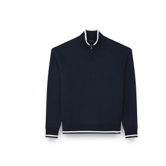 Paul & Shark Cool Touch Wolle Half Zip Pullover - - Knitwear - Herren - Blau - L