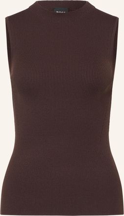HUGO BOSS Stricktop Feskies braun