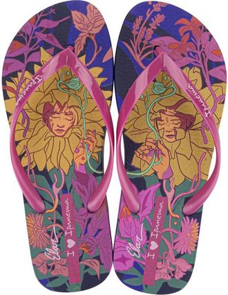 Ipanema Damen Graffiti Iv Fem Zehentrenner, Blau, Rosa, Grün, 38 EU