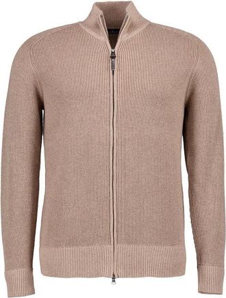 Hackett Herren Cardigan braun Merinowolle unifarben